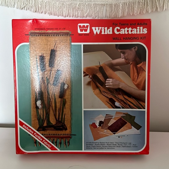 Art | Vintage Wild Cattails Wall Hanging Craft Kit | Poshmark
